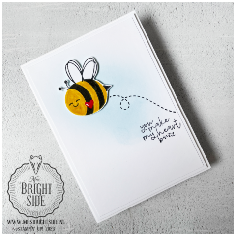 Bee My Valentine CAS Kaart - Mrs. Brightside - Danielle Bennenk